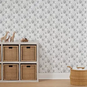 Spoonflower Star Science Teacher Scientists Atom Custom Pre-pasted Wallpaper