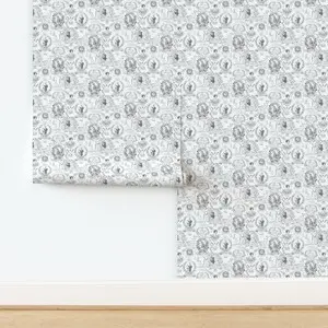 Spoonflower Star Science Teacher Scientists Atom Custom Pre-pasted Wallpaper
