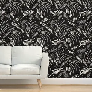 Spoonflower Wild Beach Grasses 100% Natural Sisal Grasscloth Wallcovering