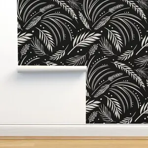 Spoonflower Wild Beach Grasses 100% Natural Sisal Grasscloth Wallcovering