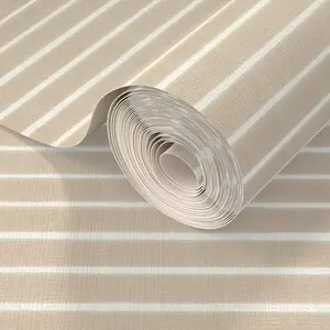Spoonflower Desert Sun Stripes 100% Natural Sisal Grasscloth Wallcovering - Tan,beige