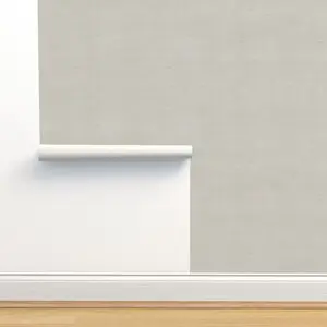 Spoonflower Suede Textured Pale Grey 100% Natural Sisal Grasscloth Wallcovering - Gray,blue