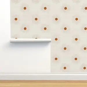 Spoonflower Sun Burst Medium 100% Natural Sisal Grasscloth Wallcovering