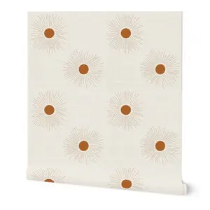 Spoonflower Sun Burst Medium 100% Natural Sisal Grasscloth Wallcovering