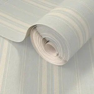 Spoonflower Dandy Stripe ~ Gypsophila On Spyglass Woven 100% Natural Sisal Grasscloth Wallcovering Blue,beige