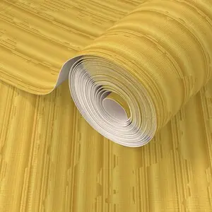 Spoonflower Golden Vertical Stripe Pattern 100% Natural Sisal Grasscloth Wallcovering
