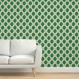 Spoonflower Leaf 100% Natural Sisal Grasscloth Wallcovering
