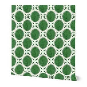 Spoonflower Leaf 100% Natural Sisal Grasscloth Wallcovering