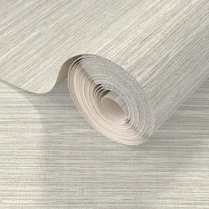 Spoonflower Agreeablee And White 100% Natural Sisal Grasscloth Wallcovering