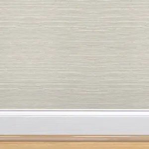 Spoonflower Agreeablee And White 100% Natural Sisal Grasscloth Wallcovering