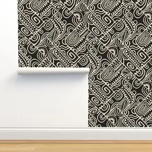 Spoonflower Tapa Moderne 1c Large 100% Natural Sisal Grasscloth Wallcovering