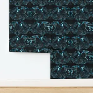 Spoonflower Watercolor Wave Mystical Custom Removable Wallpaper