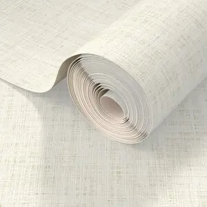 Spoonflower Eggshell 100% Natural Sisal Grasscloth Wallcovering - Ivory