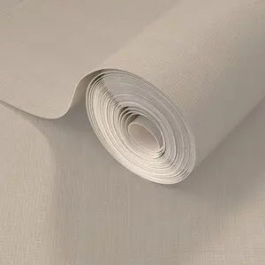 Spoonflower Indecision: Powdery Taupe Solid 100% Natural Sisal Grasscloth Wallcovering - Brown