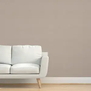 Spoonflower Indecision: Powdery Taupe Solid 100% Natural Sisal Grasscloth Wallcovering - Brown