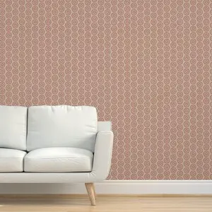 Spoonflower Aboriginal Dotted Stylized Spiky Scandinavian Mod 100% Natural Sisal Grasscloth Wallcovering