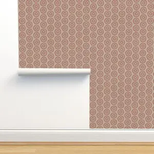 Spoonflower Aboriginal Dotted Stylized Spiky Scandinavian Mod 100% Natural Sisal Grasscloth Wallcovering