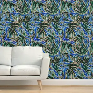 Spoonflower Drama Queen Medium Small Scale 100% Natural Sisal Grasscloth Wallcovering