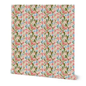 Spoonflower Gnome's Garden Small Scale 100% Natural Sisal Grasscloth Wallcovering