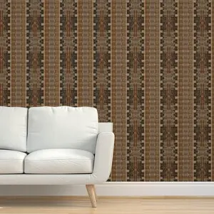 Spoonflower Desert Dweller Redwood Forest 100% Natural Sisal Grasscloth Wallcovering