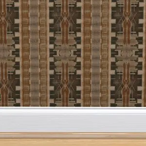 Spoonflower Desert Dweller Redwood Forest 100% Natural Sisal Grasscloth Wallcovering