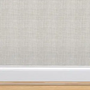 Spoonflower Grey Small Scale 100% Natural Sisal Grasscloth Wallcovering