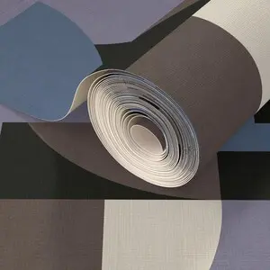 Spoonflower Geometric Tiles Neutral Tones 100% Natural Sisal Grasscloth Wallcovering - Beige