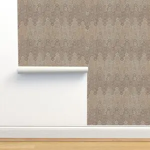 Spoonflower Threshold Champagne 100% Natural Sisal Grasscloth Wallcovering