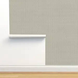 Spoonflower Herringbone Stripe Aztec Feathers 100% Natural Sisal Grasscloth Wallcovering
