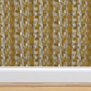 Spoonflower Eyespy Honey 100% Natural Sisal Grasscloth Wallcovering