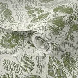 Spoonflower Damasse Bayard 1d Large Custom Pre-pasted Wallpaper