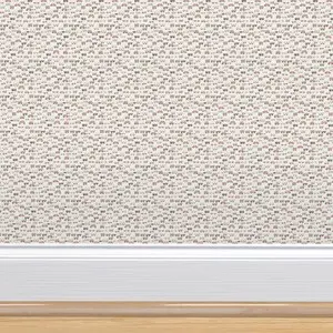 Spoonflower Diversity Boobs Small White 100% Natural Sisal Grasscloth Wallcovering - White,gray