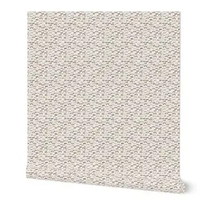 Spoonflower Diversity Boobs Small White 100% Natural Sisal Grasscloth Wallcovering - White,gray