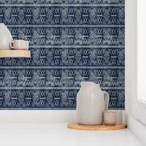 Spoonflower Vintage Moroccan Eye Luck Tribal Mudcloth Custom Removable Wallpaper