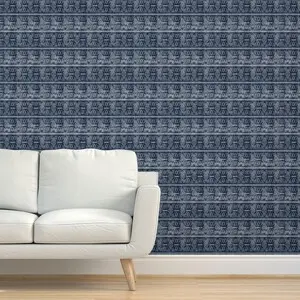 Spoonflower Vintage Moroccan Eye Luck Tribal Mudcloth Custom Removable Wallpaper