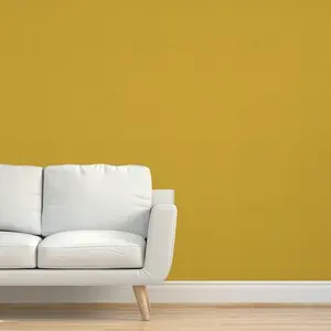 Spoonflower Gold Solid Color 100% Natural Sisal Grasscloth Wallcovering - Gold,yellow