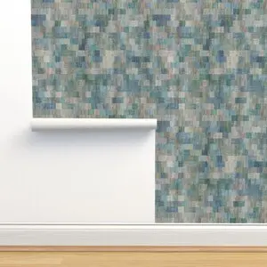 Spoonflower Sycamore Iris 100% Natural Sisal Grasscloth Wallcovering
