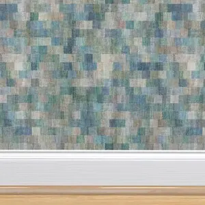 Spoonflower Sycamore Iris 100% Natural Sisal Grasscloth Wallcovering
