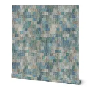 Spoonflower Sycamore Iris 100% Natural Sisal Grasscloth Wallcovering