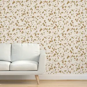Spoonflower Terazzo Sand 100% Natural Sisal Grasscloth Wallcovering