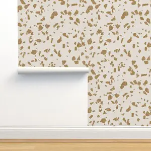 Spoonflower Terazzo Sand 100% Natural Sisal Grasscloth Wallcovering