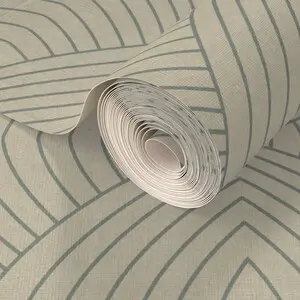Spoonflower Eileen Tan 100% Natural Sisal Grasscloth Wallcovering - Beige,tan