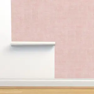 Spoonflower Grunge Blush 100% Natural Sisal Grasscloth Wallcovering