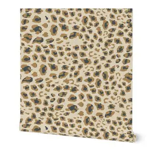 Spoonflower Husk Leopard 100% Natural Sisal Grasscloth Wallcovering