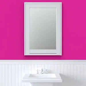Spoonflower Solid Coordinate Hot Simple Plain Custom Pre-pasted Wallpaper - Pink