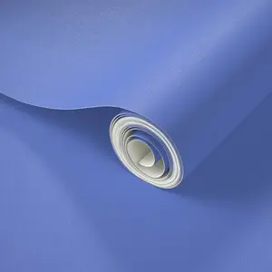 Spoonflower Periwinkle Solid Color Block Blue Sky Custom Pre-pasted Wallpaper Blue
