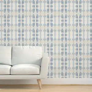 Spoonflower Feather 01 Michelle Mathis 100% Natural Sisal Grasscloth Wallcovering
