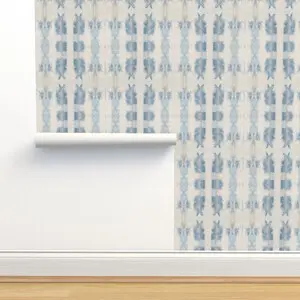 Spoonflower Feather 01 Michelle Mathis 100% Natural Sisal Grasscloth Wallcovering