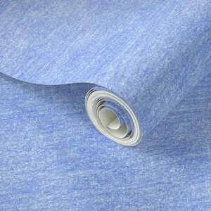 Spoonflower Crayontexture Chicory Solid Texture Light Custom Pre-pasted Wallpaper - Blue