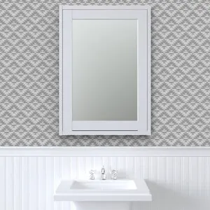 Spoonflower Diamond Zigzag Geometric Greyscale Custom Removable Wallpaper